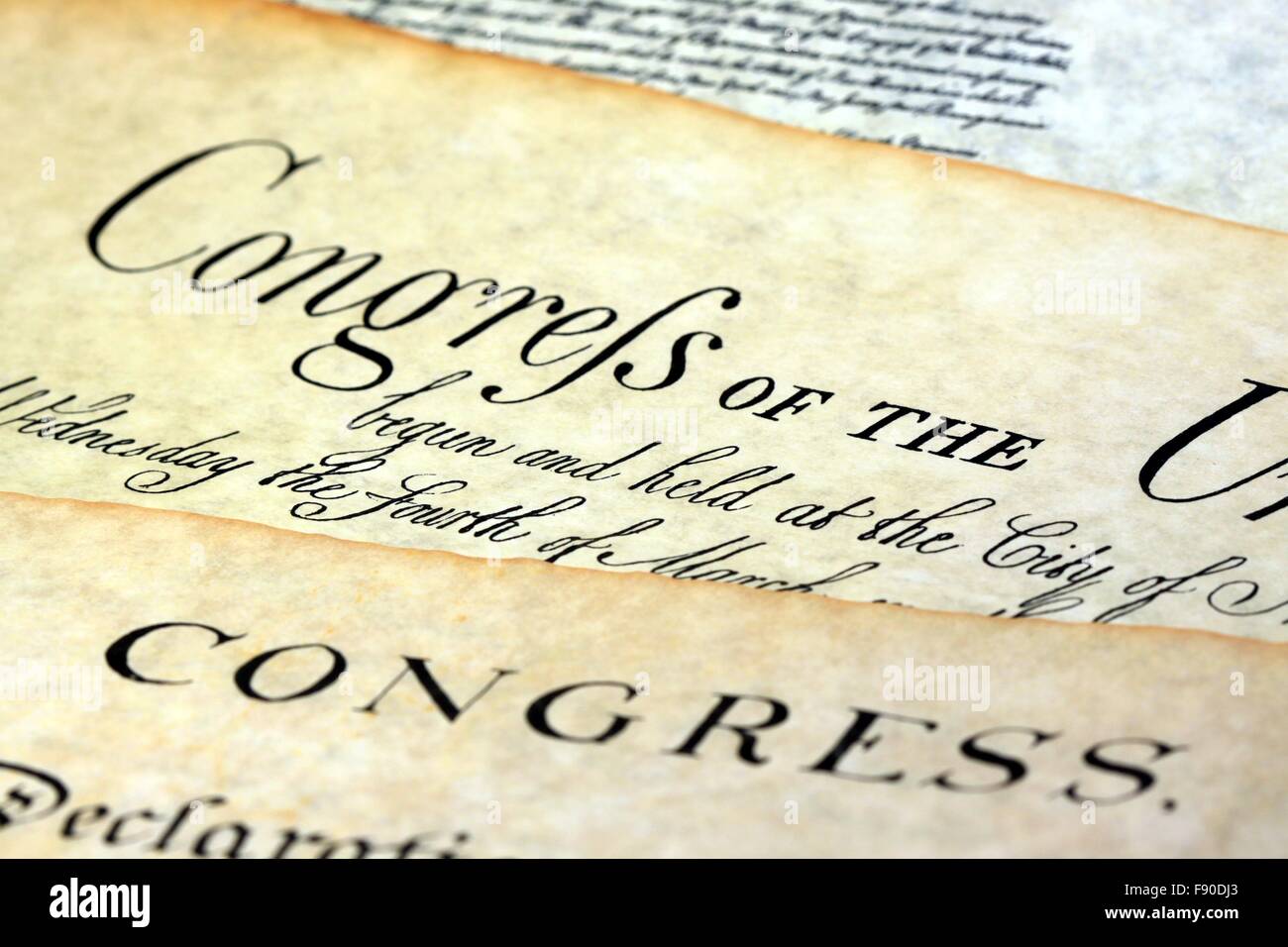 Historical Document US Constitution - We The People Stock Photo - Alamy