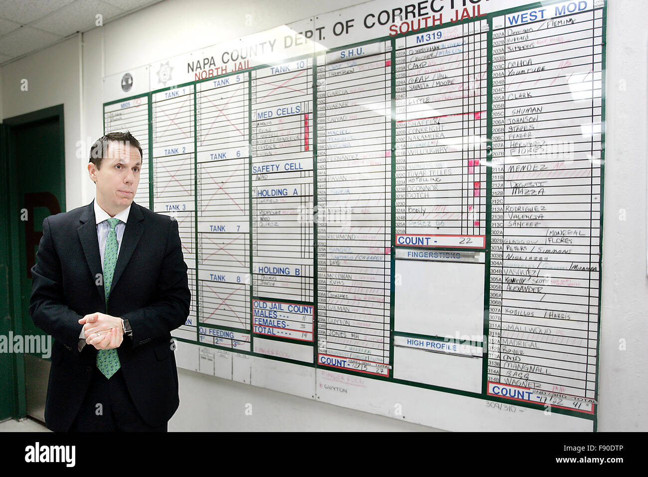 Napa, CA, USA. 11th Dec, 2015. Bret Prebula, corrections administrative ...