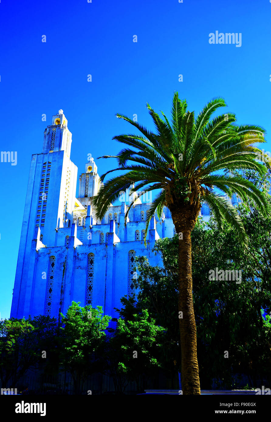 Casablanca Morocco Catholic Cathedral building Stock Photo - Alamy