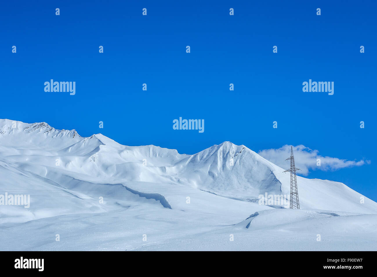 Beautiful snowy landscape of Georgia Stock Photo - Alamy