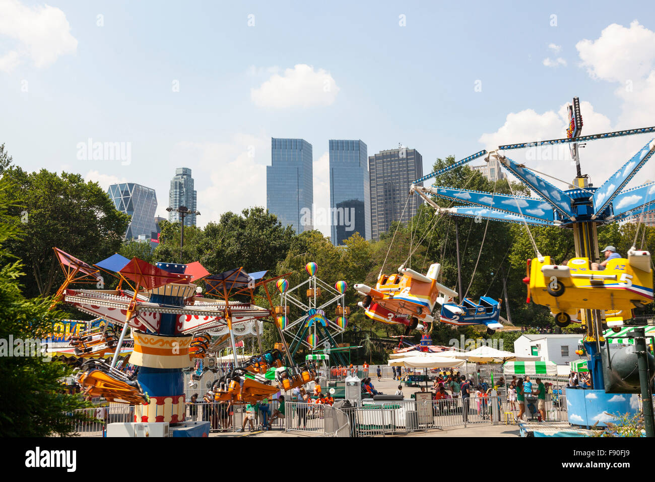 Victorian gardens amusement park in central park hi-res stock ...