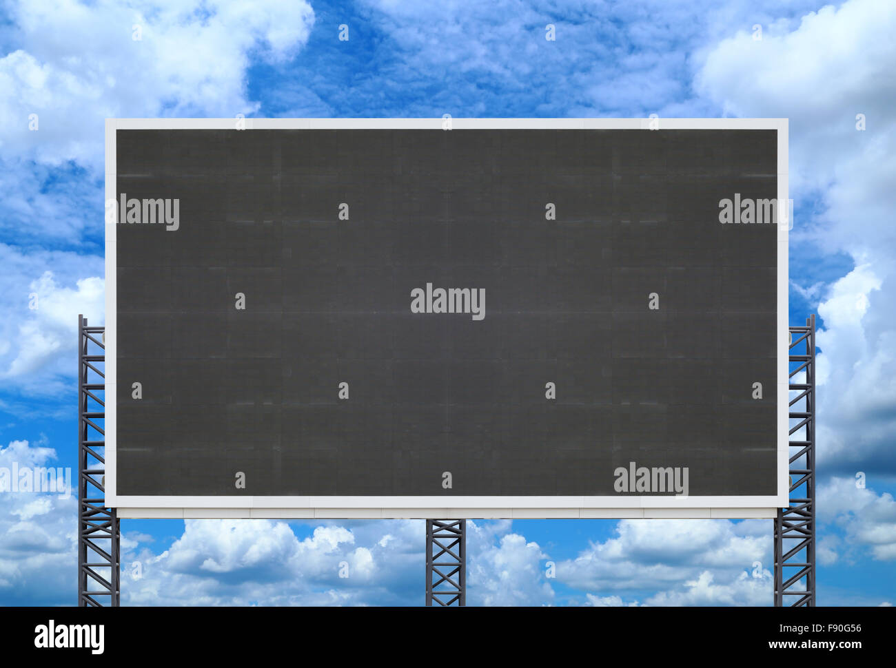 large sign board with blue sky background Stock Photo - Alamy