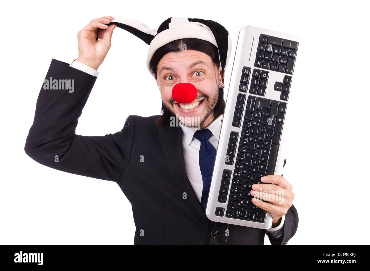 Funny clown keyboard on white hi-res stock photography and images - Alamy