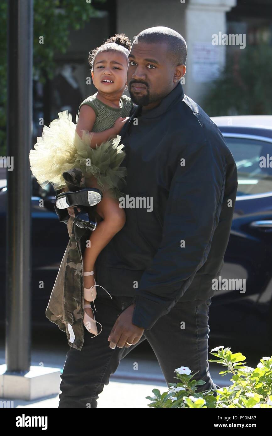 Kanye West seen taking daughter North West to ballet Featuring: Kanye ...