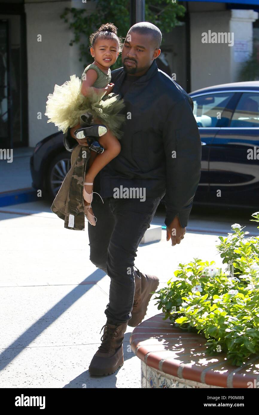 Kanye West seen taking daughter North West to ballet Featuring: Kanye ...