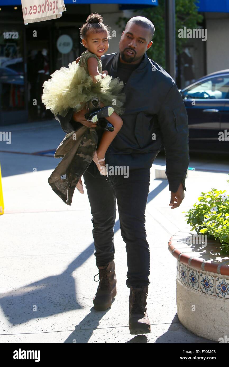 Kanye West seen taking daughter North West to ballet Featuring: Kanye ...