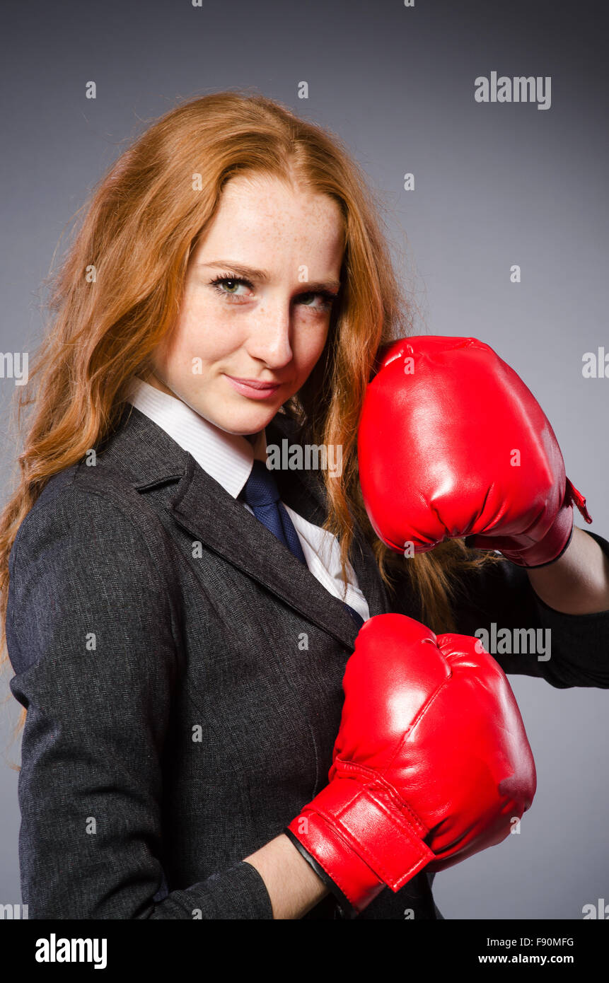 Woman boxer in dark hi-res stock photography and images - Alamy