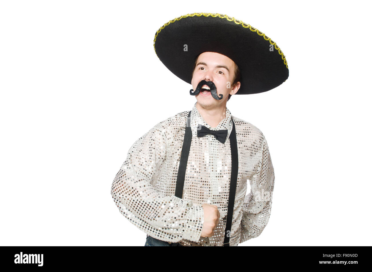 Funny mexican isolated on the white Stock Photo - Alamy