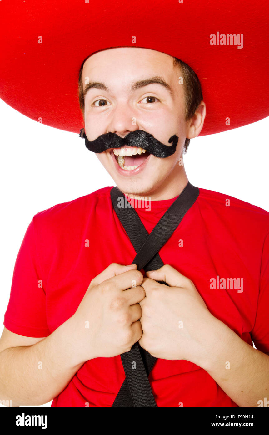 Funny mexican isolated on the white Stock Photo - Alamy