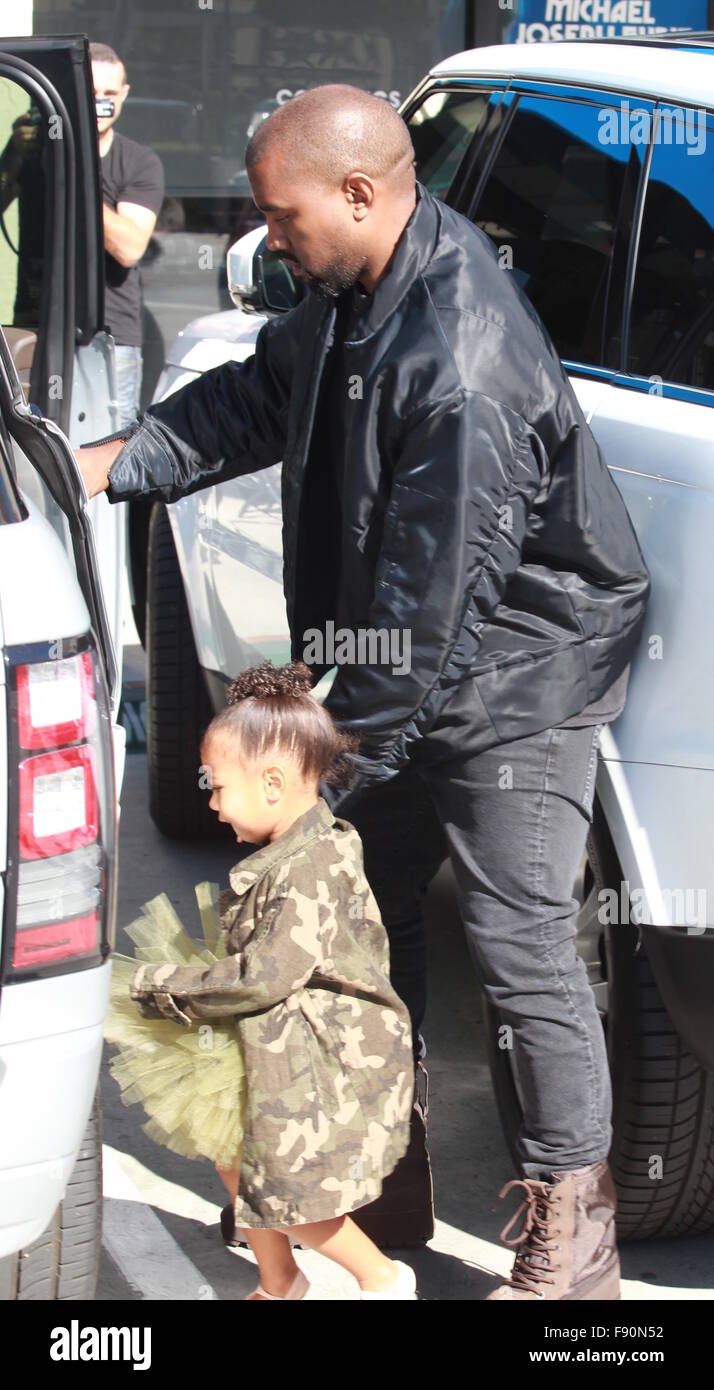 Kanye West was spotted taking daughter North West to the ballet class ...