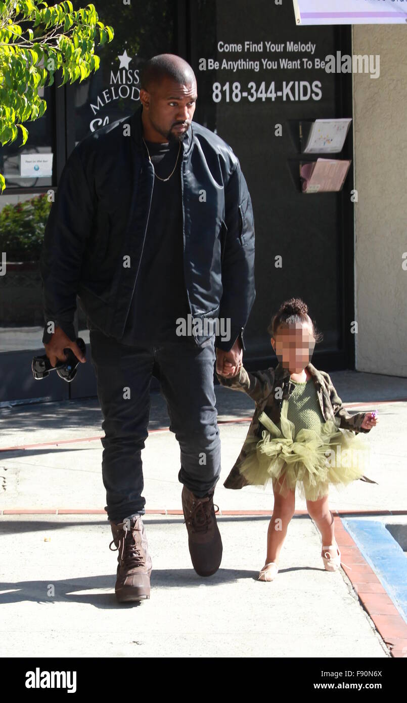 Kanye West was spotted taking daughter North West to the ballet class ...