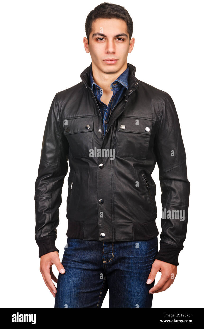 Male coat isolated on the white Stock Photo - Alamy