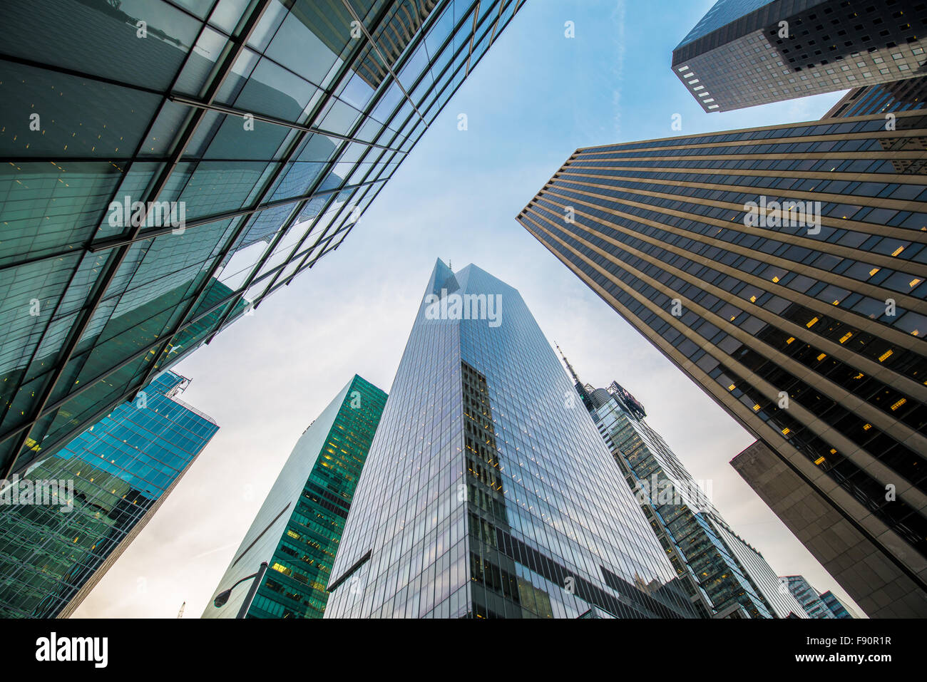 Tall skyscrapers during evening hours Stock Photo - Alamy