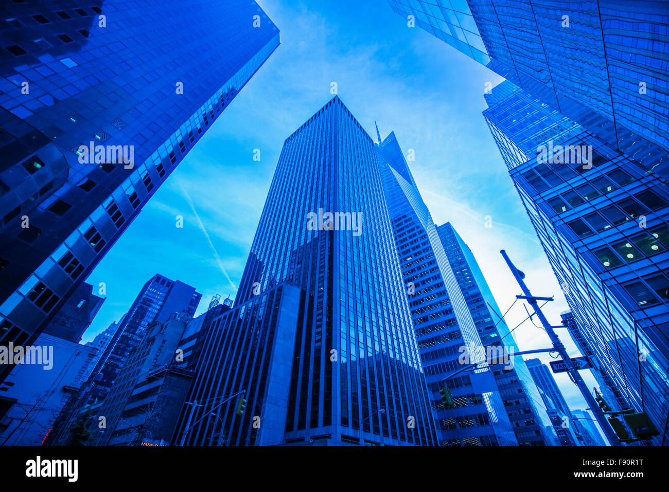 Tall skyscrapers during evening hours Stock Photo - Alamy