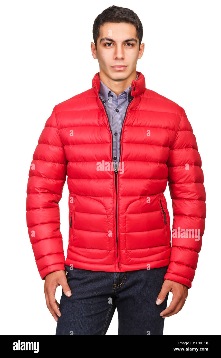 Male coat isolated on the white Stock Photo - Alamy