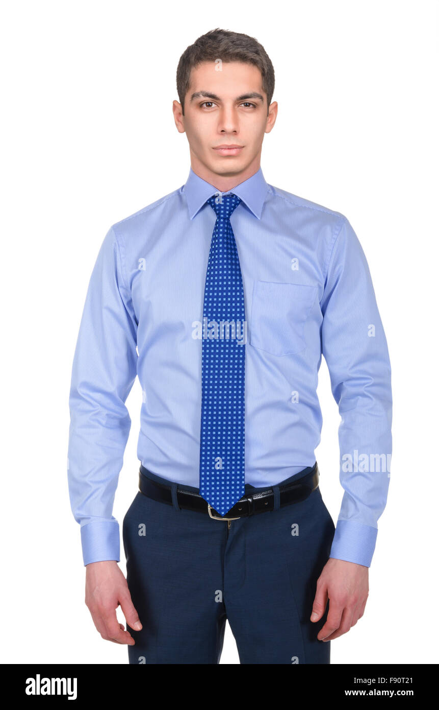 Male model with shirt isolated on white Stock Photo - Alamy