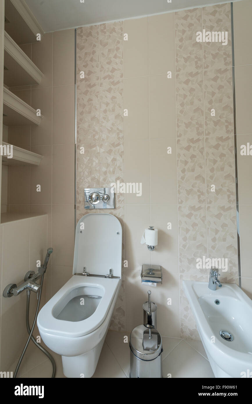 Toilet room in the modern interior Stock Photo - Alamy