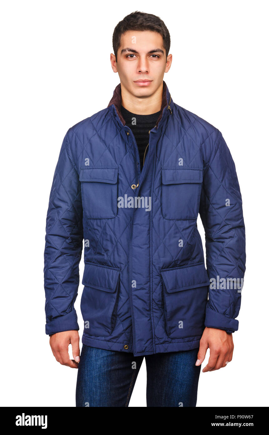 Male coat isolated on the white Stock Photo - Alamy
