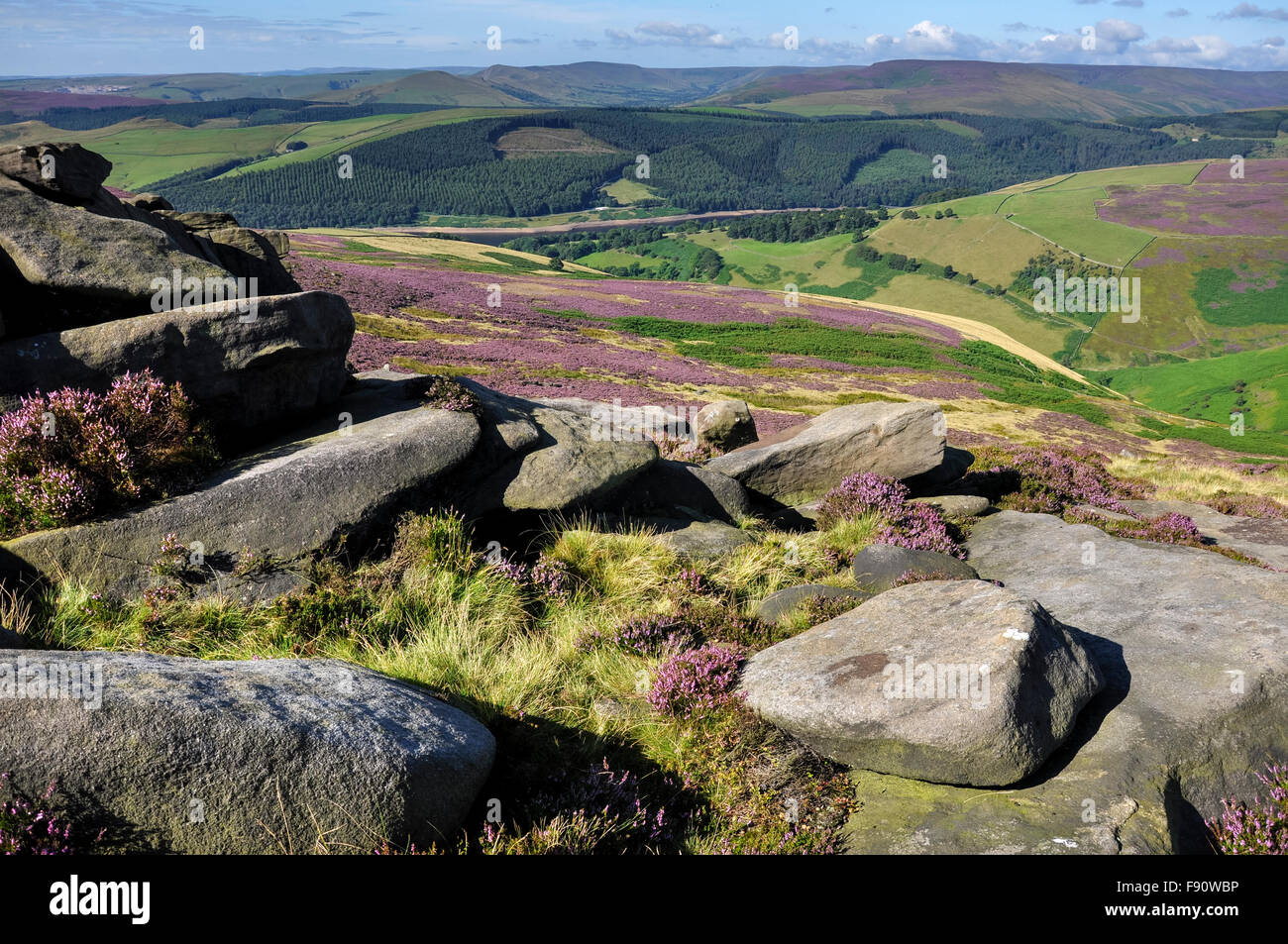 View from Derwent edge in the Peak District national park, Derbyshire ...