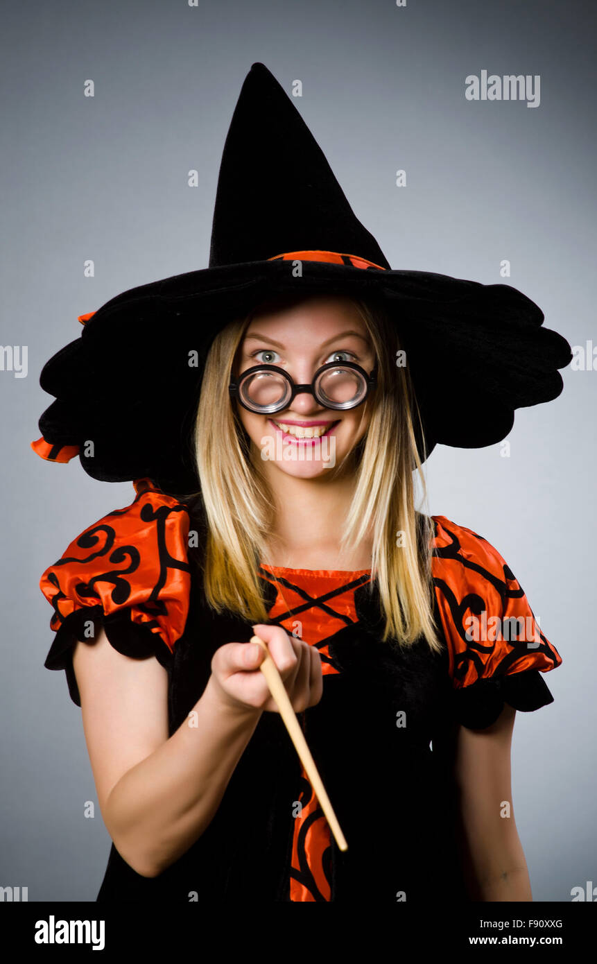 Witch doing her dirty tricks Stock Photo - Alamy