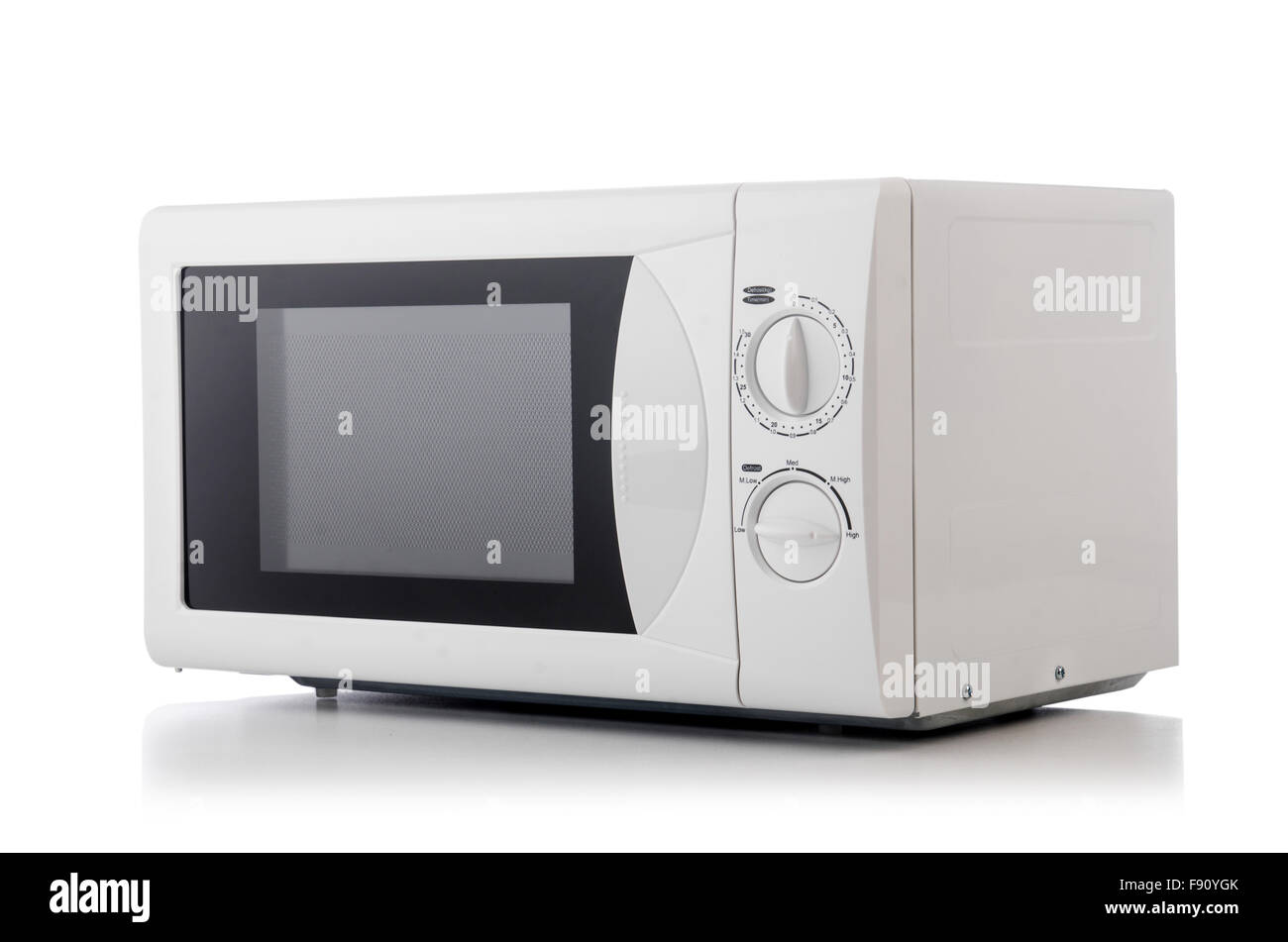 Microwave oven on the table Stock Photo - Alamy