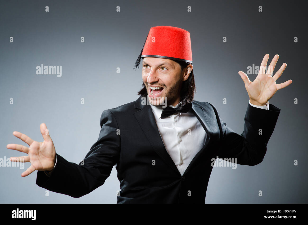 Man in traditional turkish hat and dress Stock Photo - Alamy