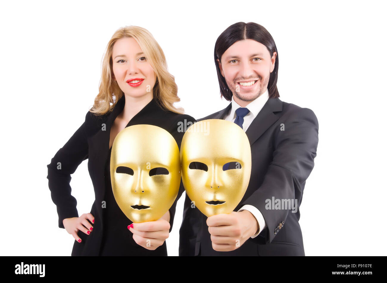 Funny concept with theatrical mask Stock Photo - Alamy