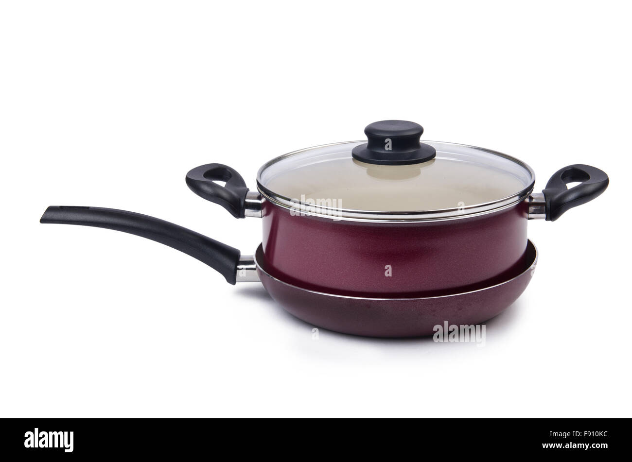 Kitchen utensils pan pot isolated on white Stock Photo - Alamy