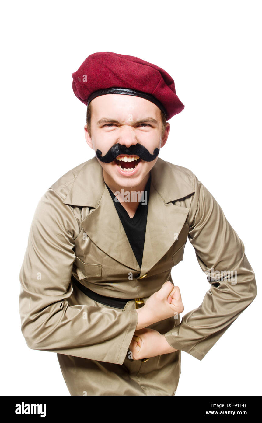 Funny soldier in military concept Stock Photo - Alamy