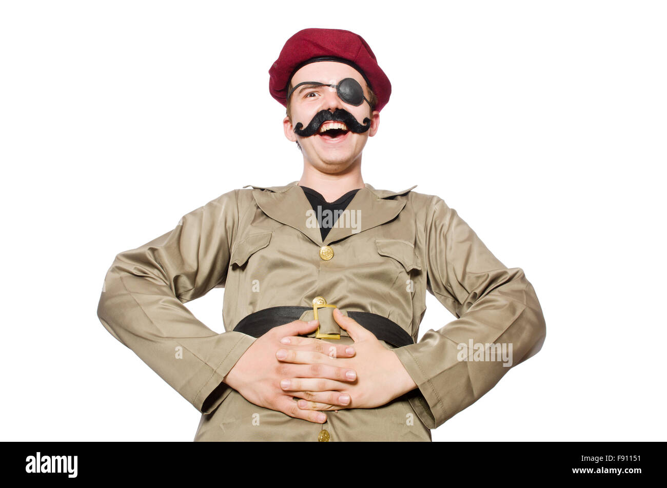 Funny soldier in military concept Stock Photo - Alamy