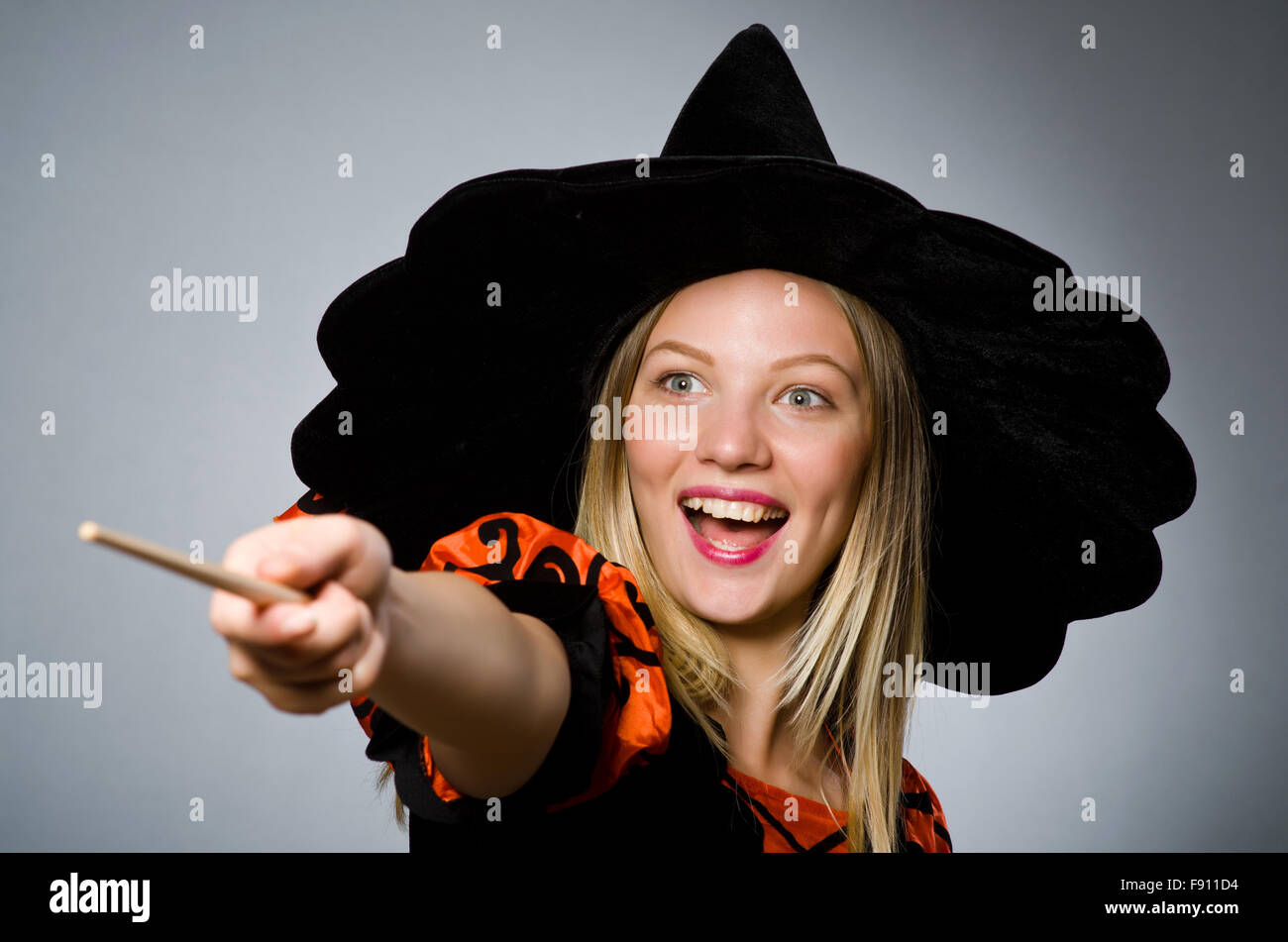 Witch doing her dirty tricks Stock Photo - Alamy