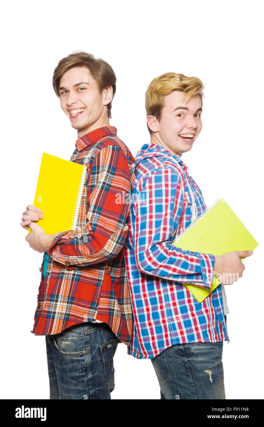 Young student isolated on white Stock Photo - Alamy
