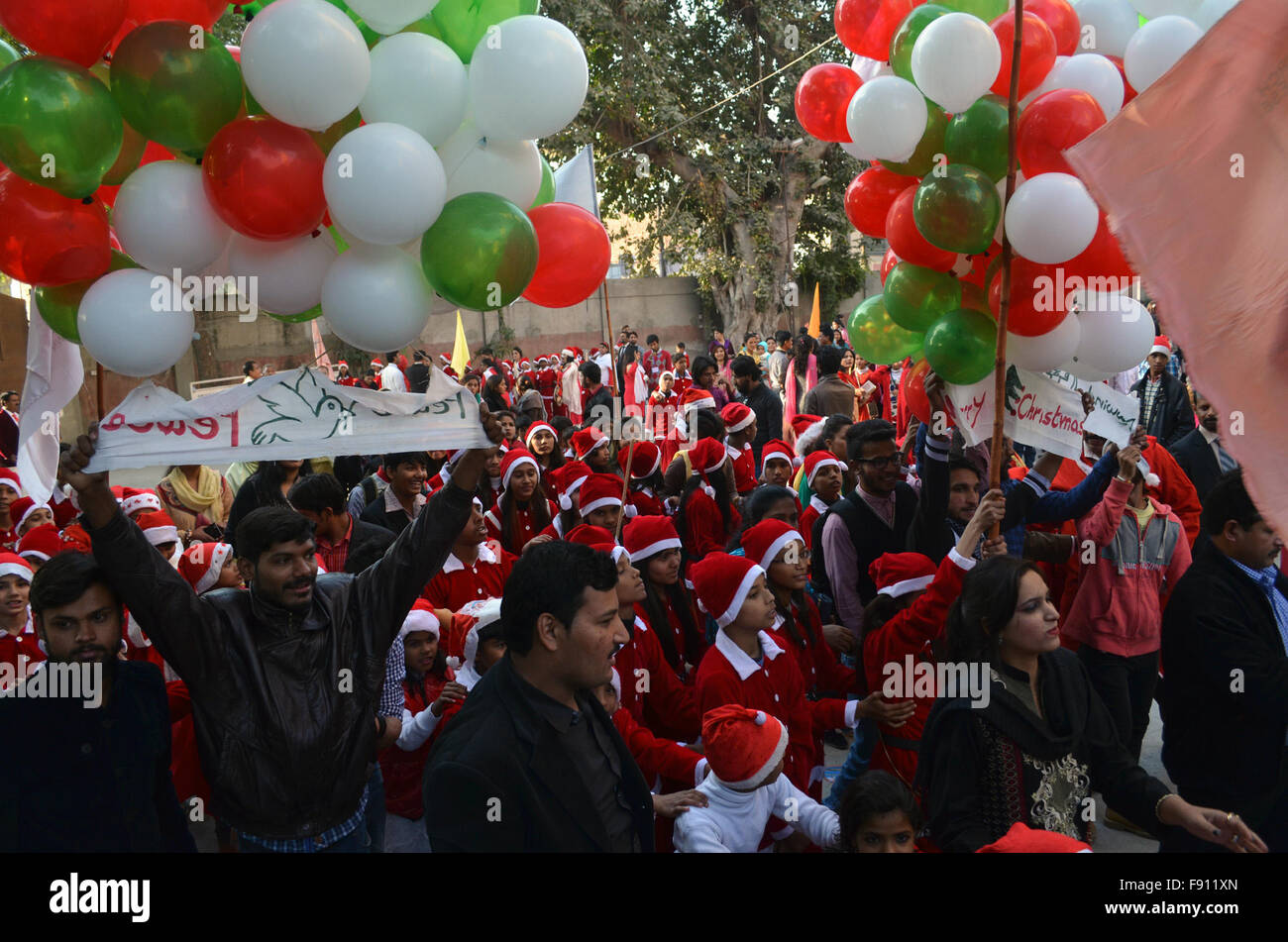 Lahore. 12th Dec, 2015. Pakistani Christian children dressed up as ...
