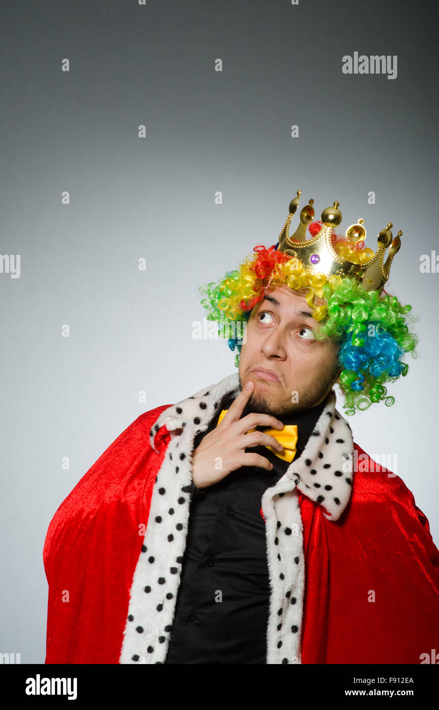 King businessman in funny concept Stock Photo - Alamy