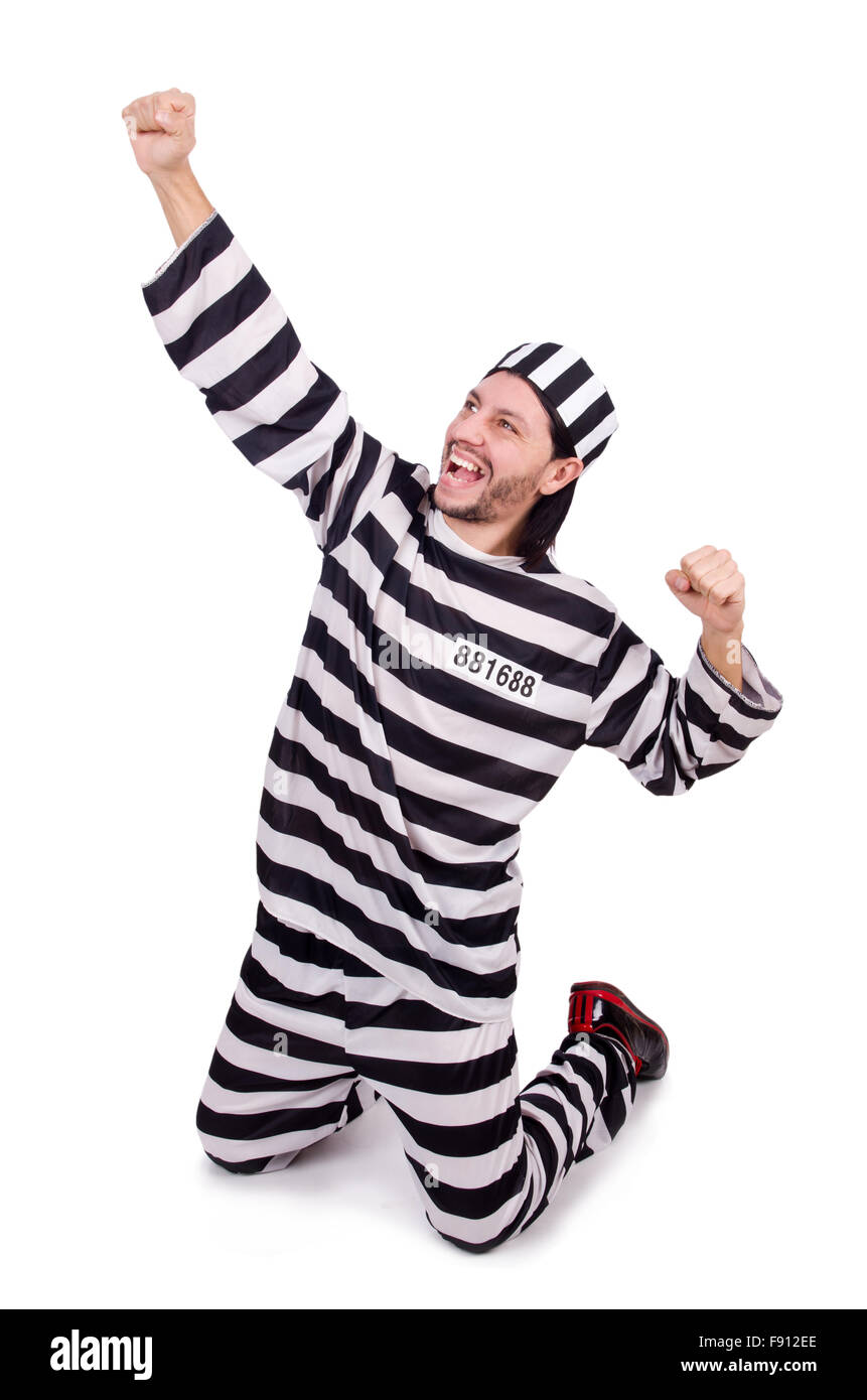 Prison inmate isolated on the white background Stock Photo - Alamy