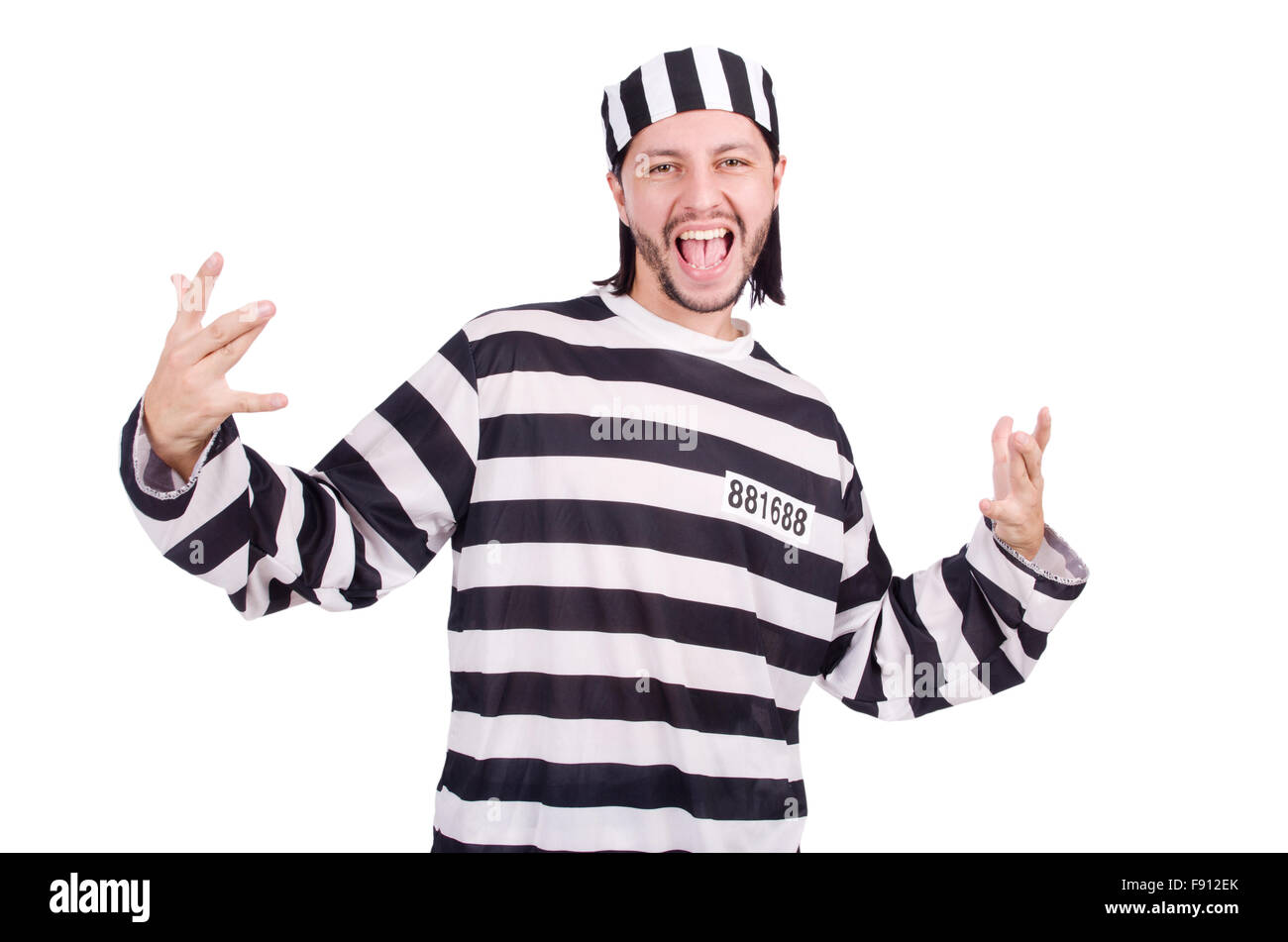 Prison inmate isolated on the white background Stock Photo - Alamy