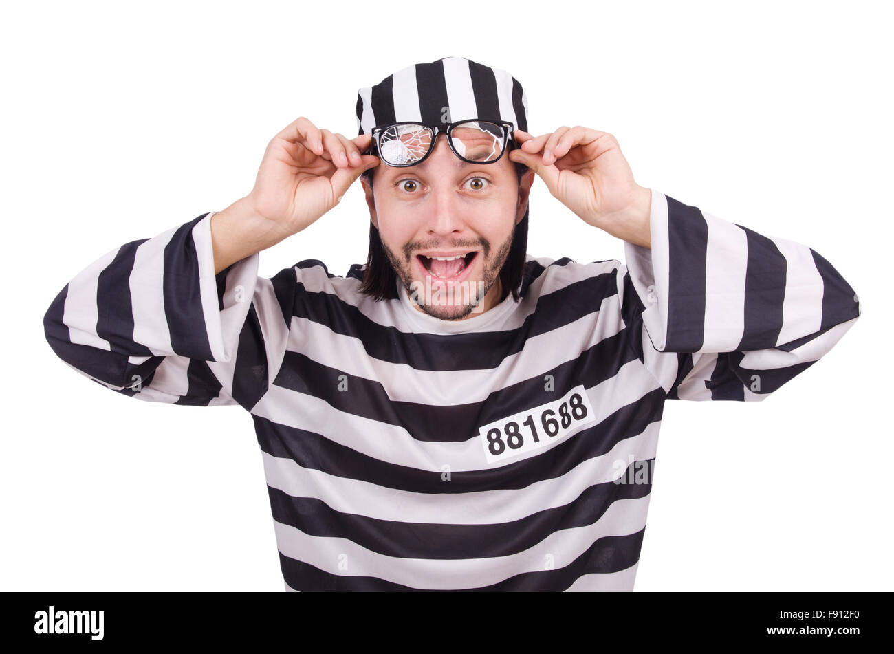 Prison inmate isolated on the white background Stock Photo - Alamy