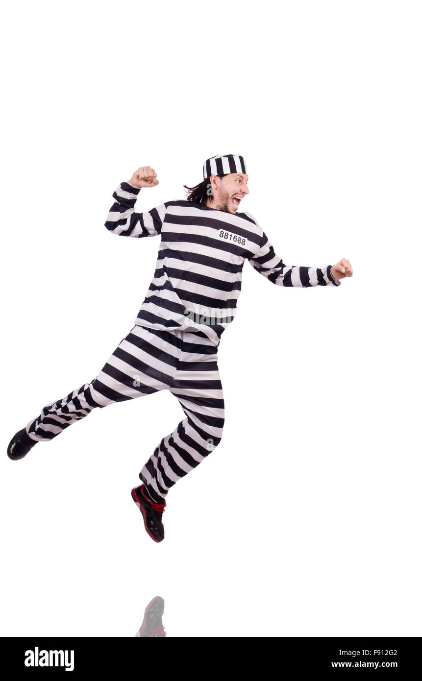 Prison inmate isolated on the white background Stock Photo - Alamy
