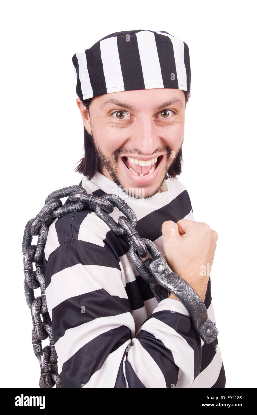 Prison inmate isolated on the white background Stock Photo - Alamy