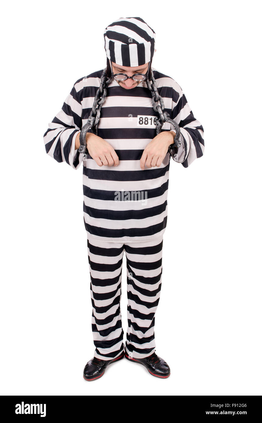Prison inmate isolated on the white background Stock Photo - Alamy