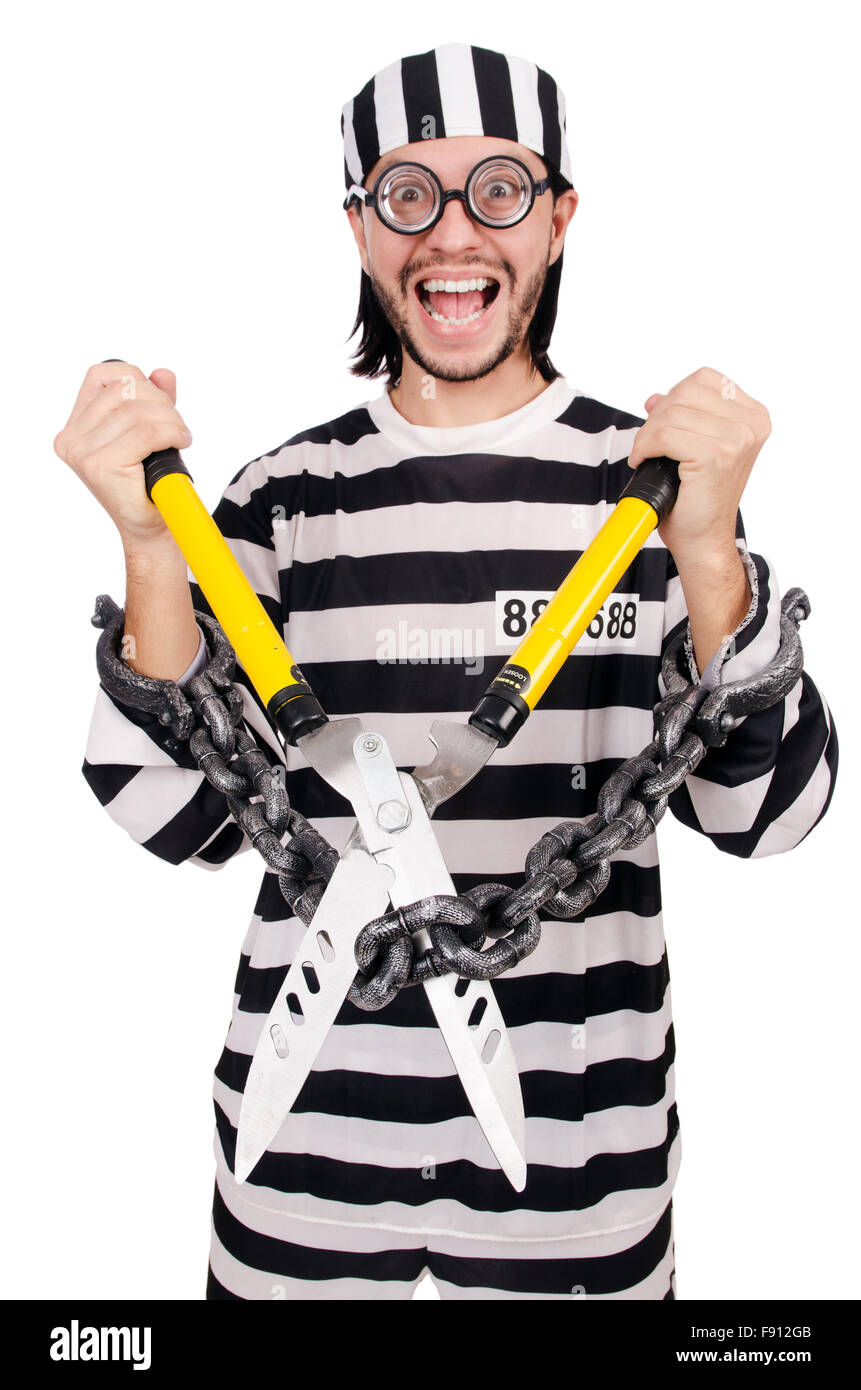 Prison inmate isolated on the white background Stock Photo - Alamy