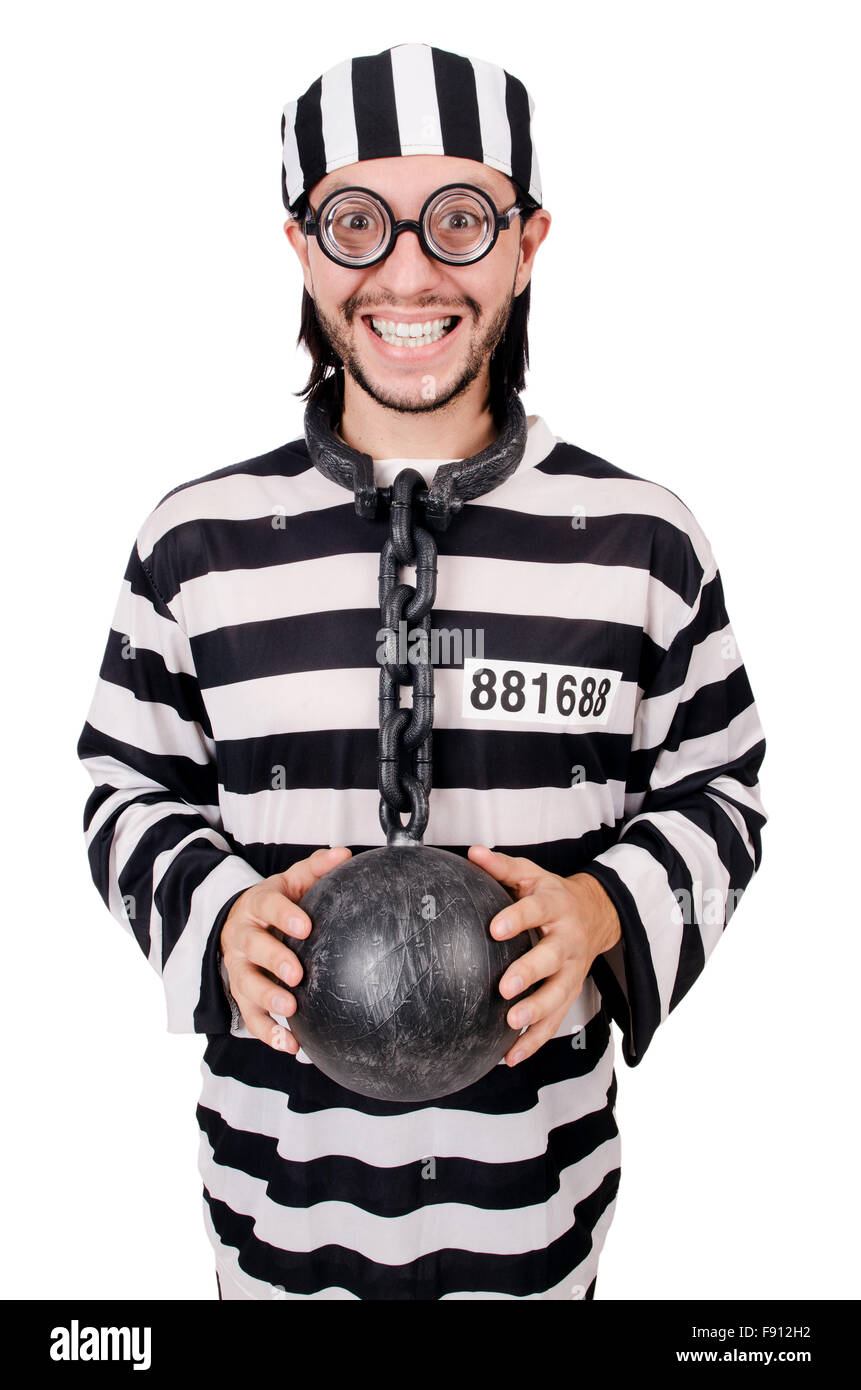 Prison inmate isolated on the white background Stock Photo - Alamy