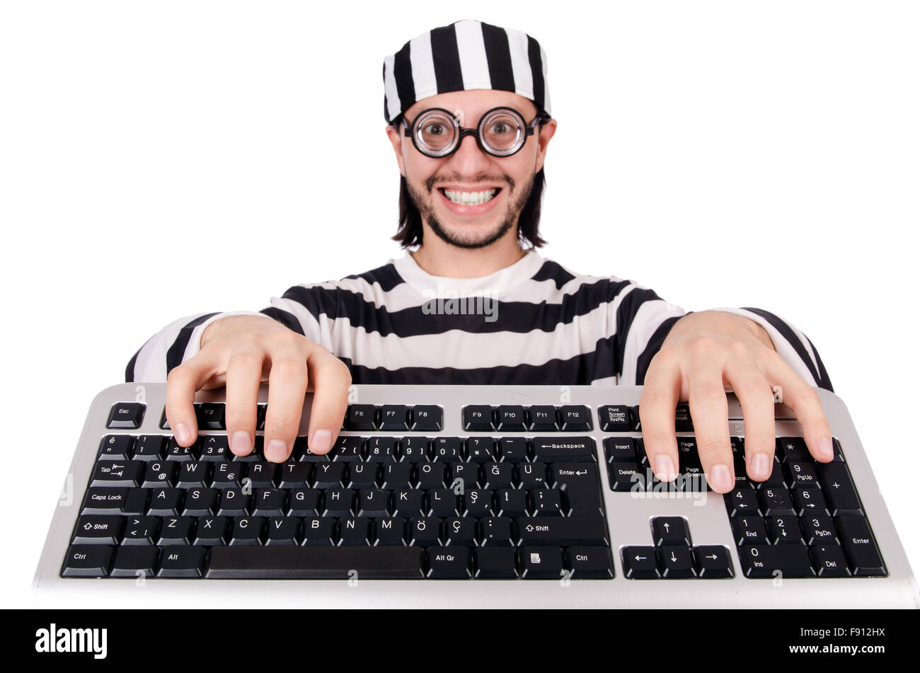 Prison inmate isolated on the white background Stock Photo - Alamy