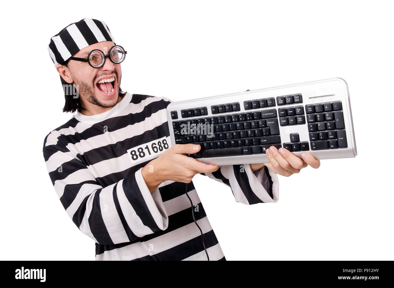 Prison inmate isolated on the white background Stock Photo - Alamy