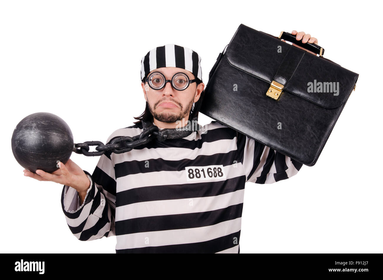 Prison inmate isolated on the white background Stock Photo - Alamy