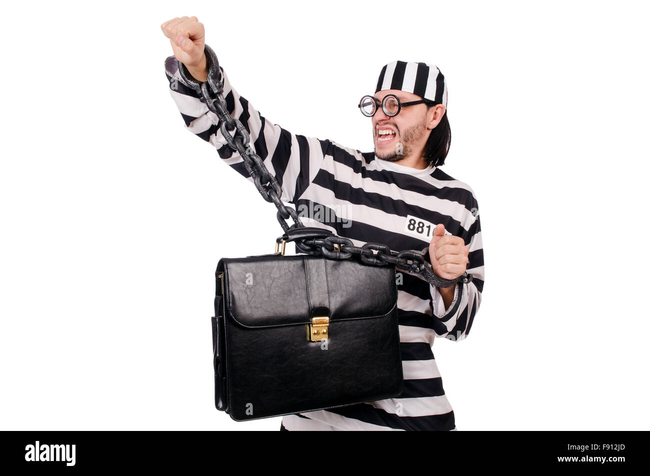 Prison inmate isolated on the white background Stock Photo - Alamy