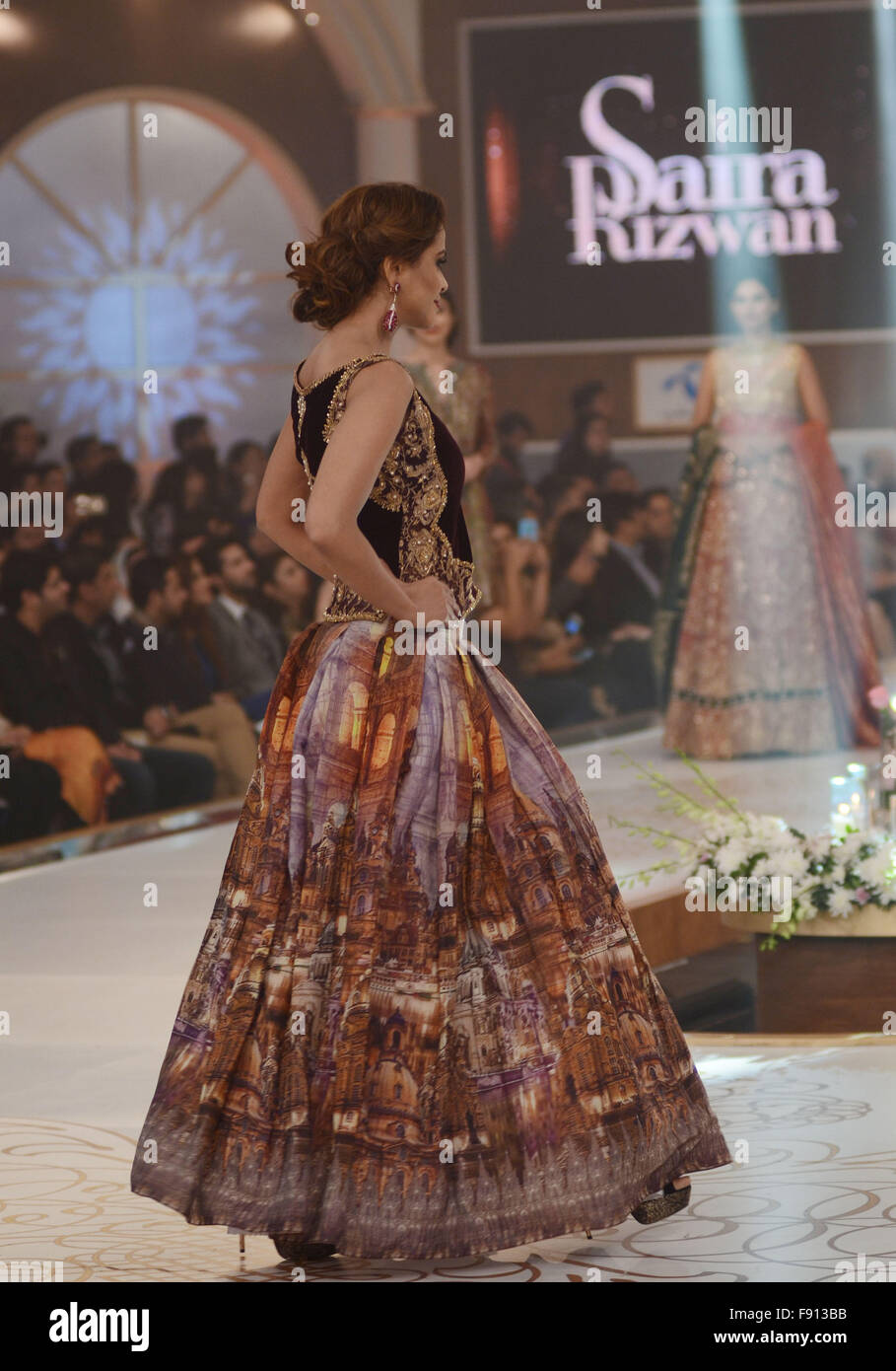 Pakistani model presents creations of famous designer Saira Rizwan on ...