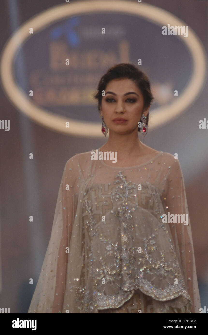 Pakistani model presents creations of famous designer Maria.B on the ...