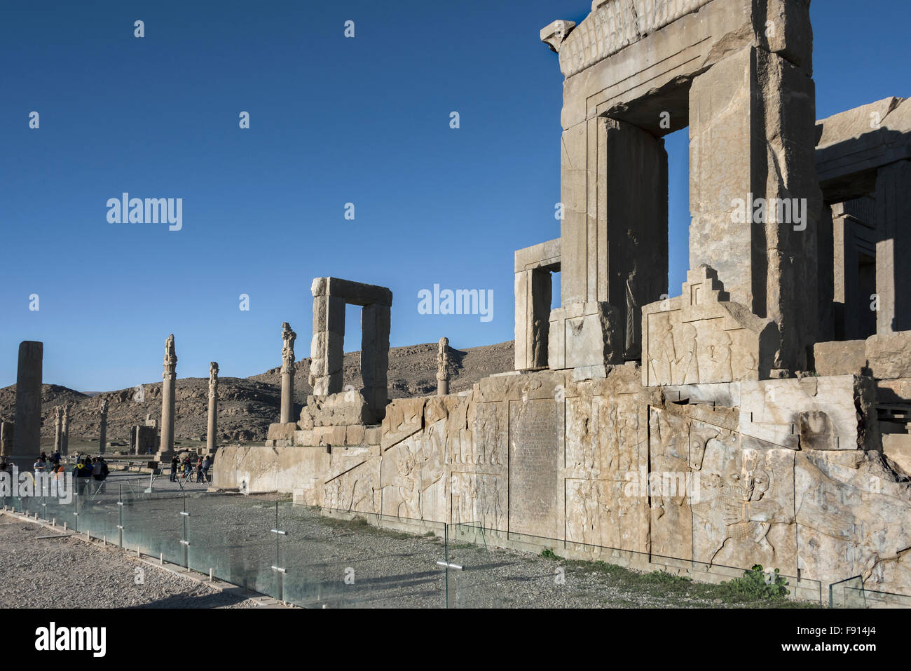 Western staircase, Palace of Xerxes, looking towards the Apadana Palace ...