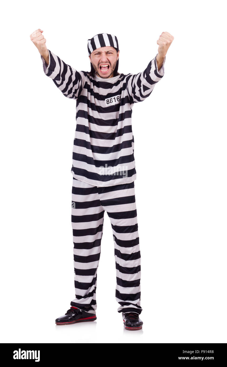 Prison inmate isolated on the white background Stock Photo - Alamy